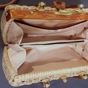 Unique Vintage | Bags | Vintage Seashell Wicker Box Purse New | Poshmark